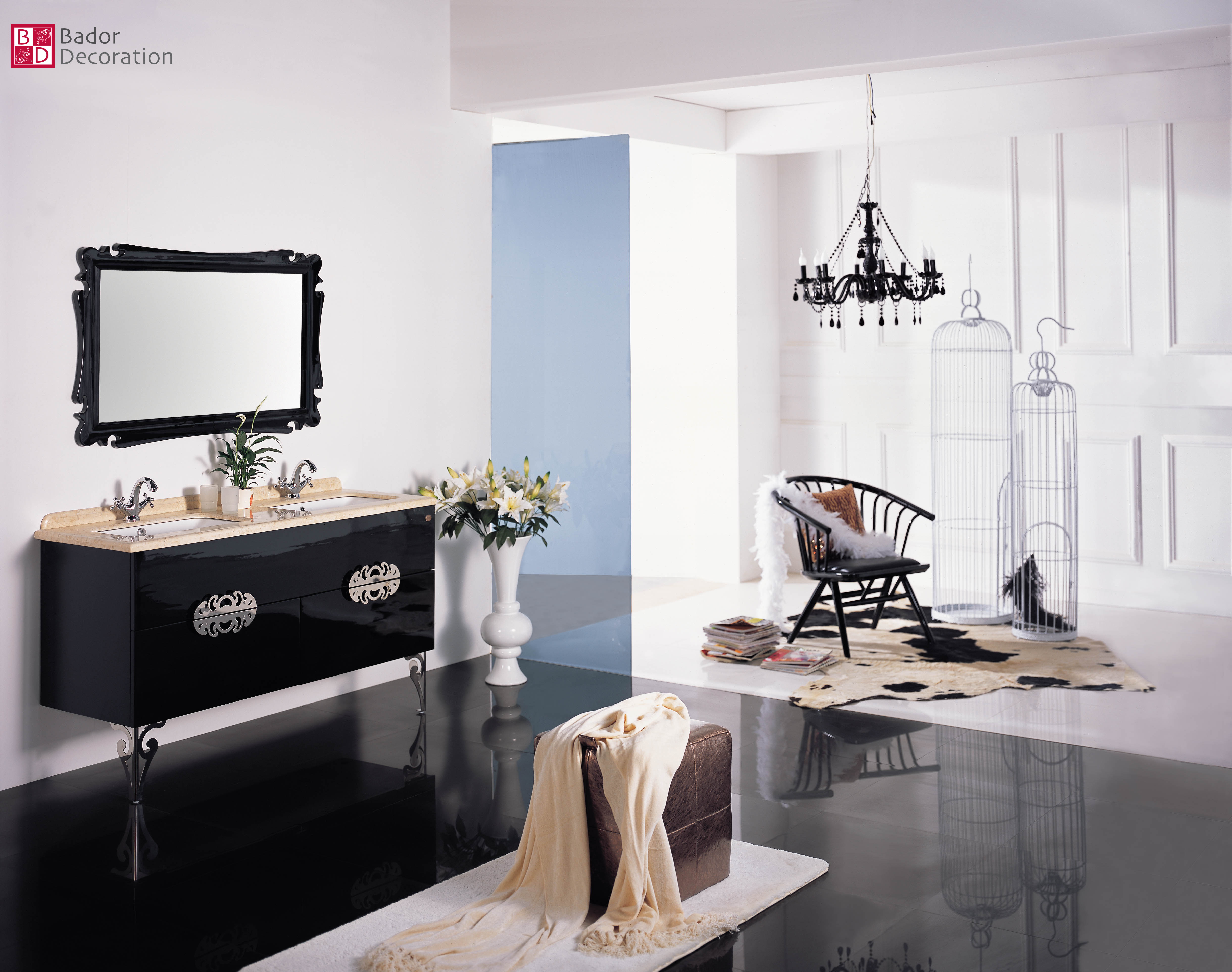 Bador Decoration - LUXUS Designer Waschtisch "Ebony"